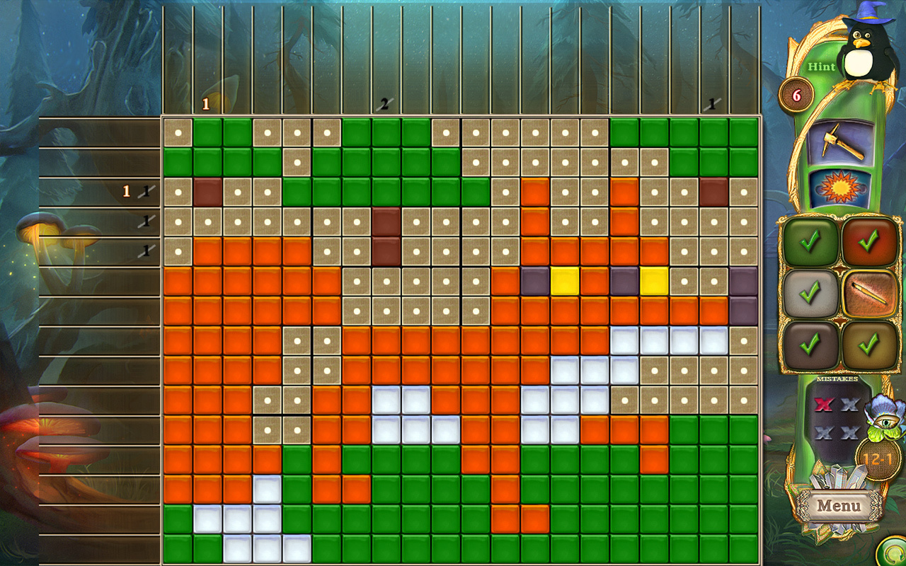 Fantasy Mosaics 48: Gnome's Puzzles | macgamestore.com